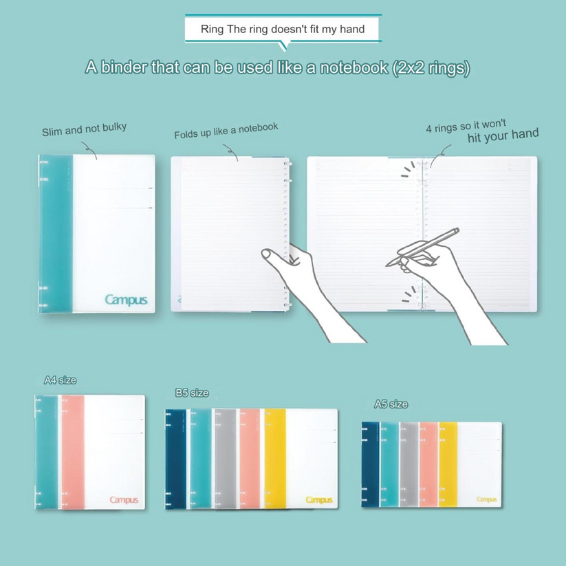 Kokuyo Campus 2x2 Binder Notebook - A4 Size – Bumbo Stationeries
